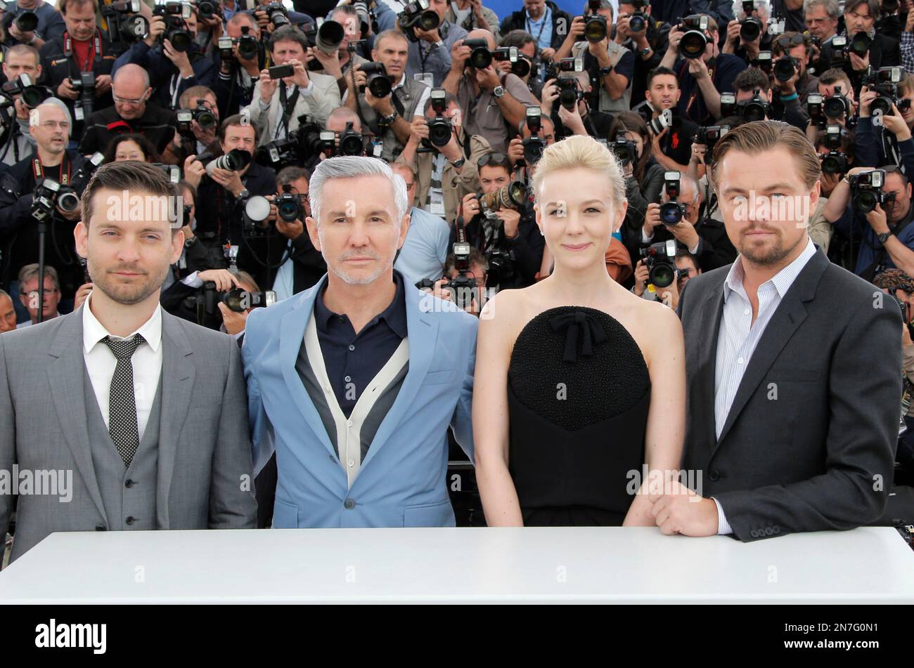 From left actor Tobey Maguire, director Baz Luhrmann, actors Carey ...
