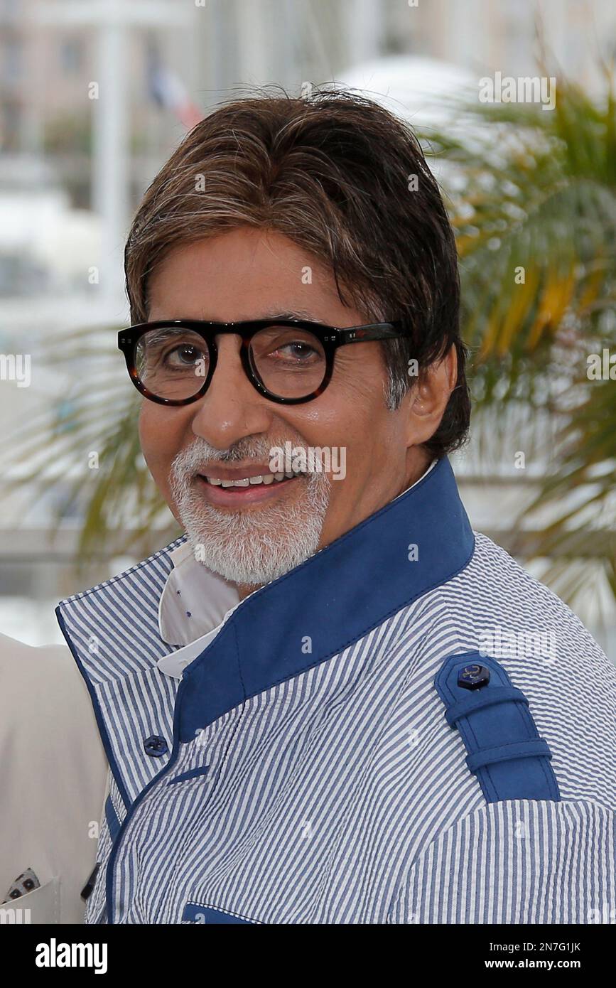 Actor Amitabh Bachchan poses for photographers during a photo call for ...