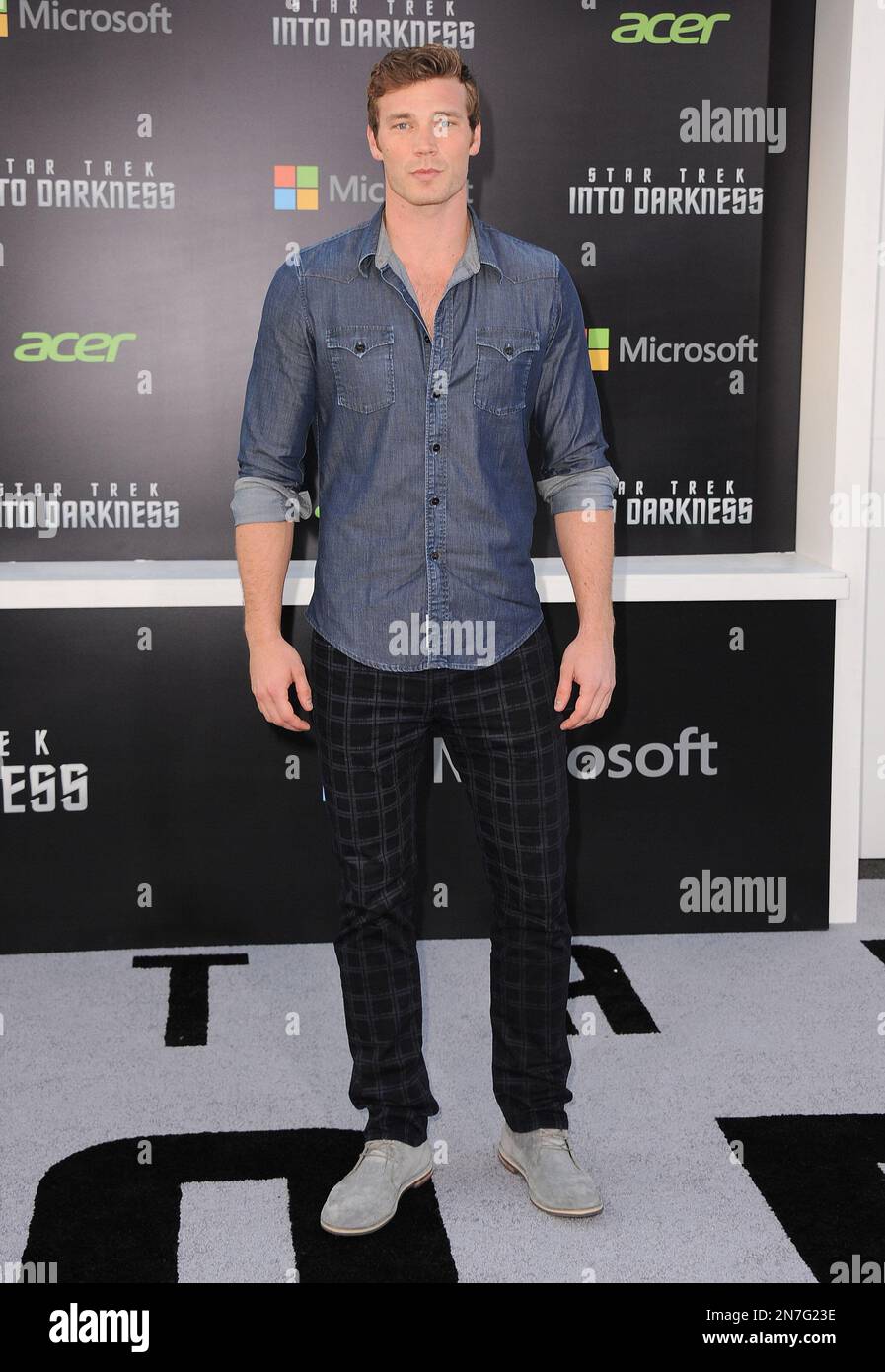 Derek Theler arrives at the LA premiere of "Star Trek Into Darkness" at ...