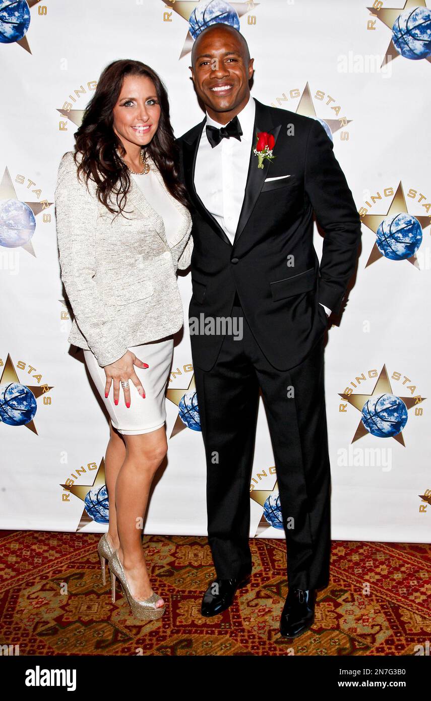Honoree Heather Robinson and ESPN analyst Jay Williams are seen during ...