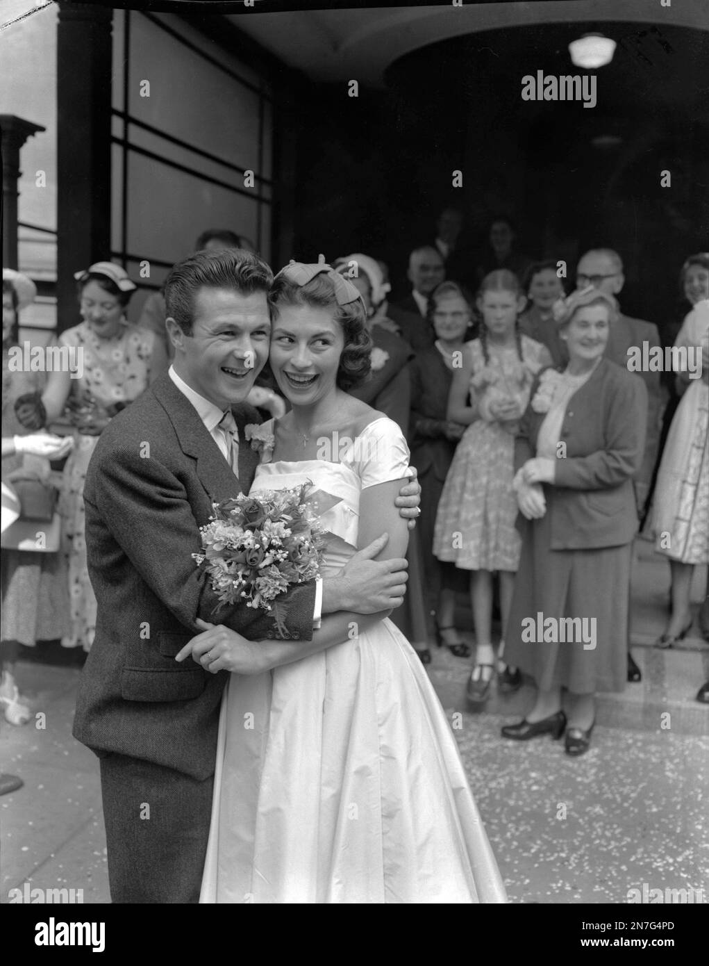 English actress Nanette Newman, 21, and actor-writer Bryan Forbes are ...