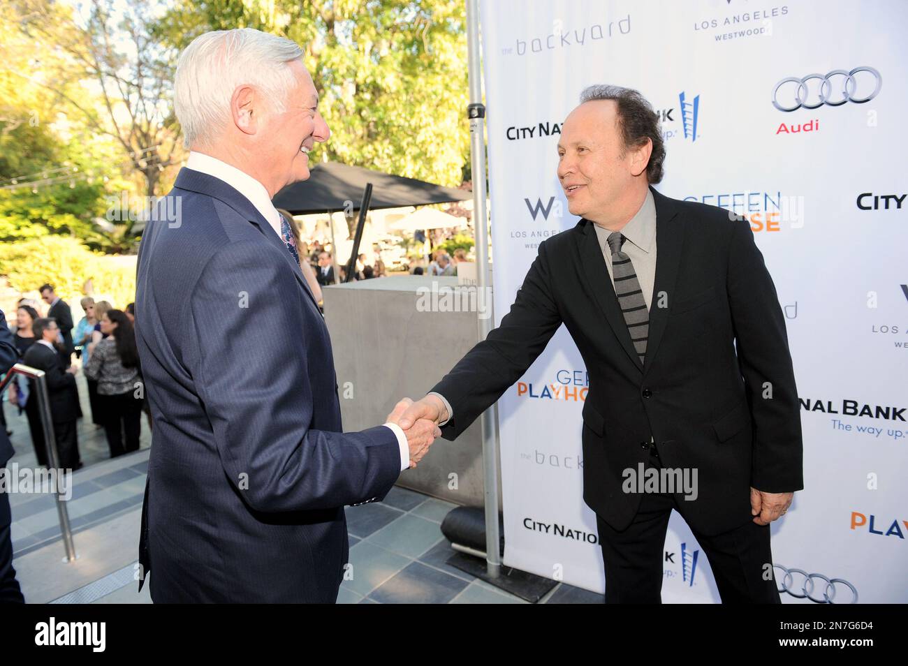 Bruce Ramer, left, and Billy Crystal attend the Backstage at the Geffen ...