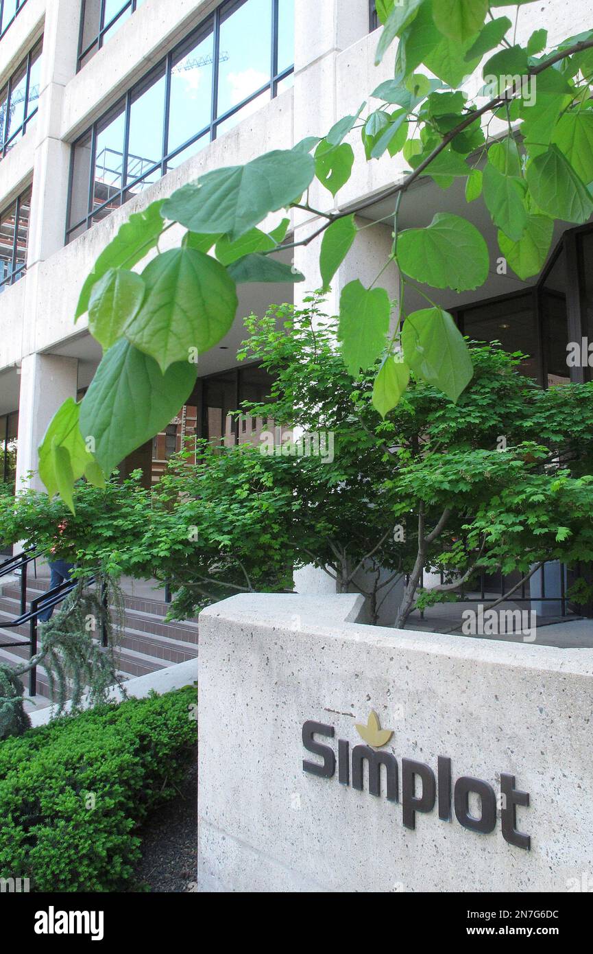 The J.R. Simplot Co's headquarters is shown in downtown Boise on Monday ...