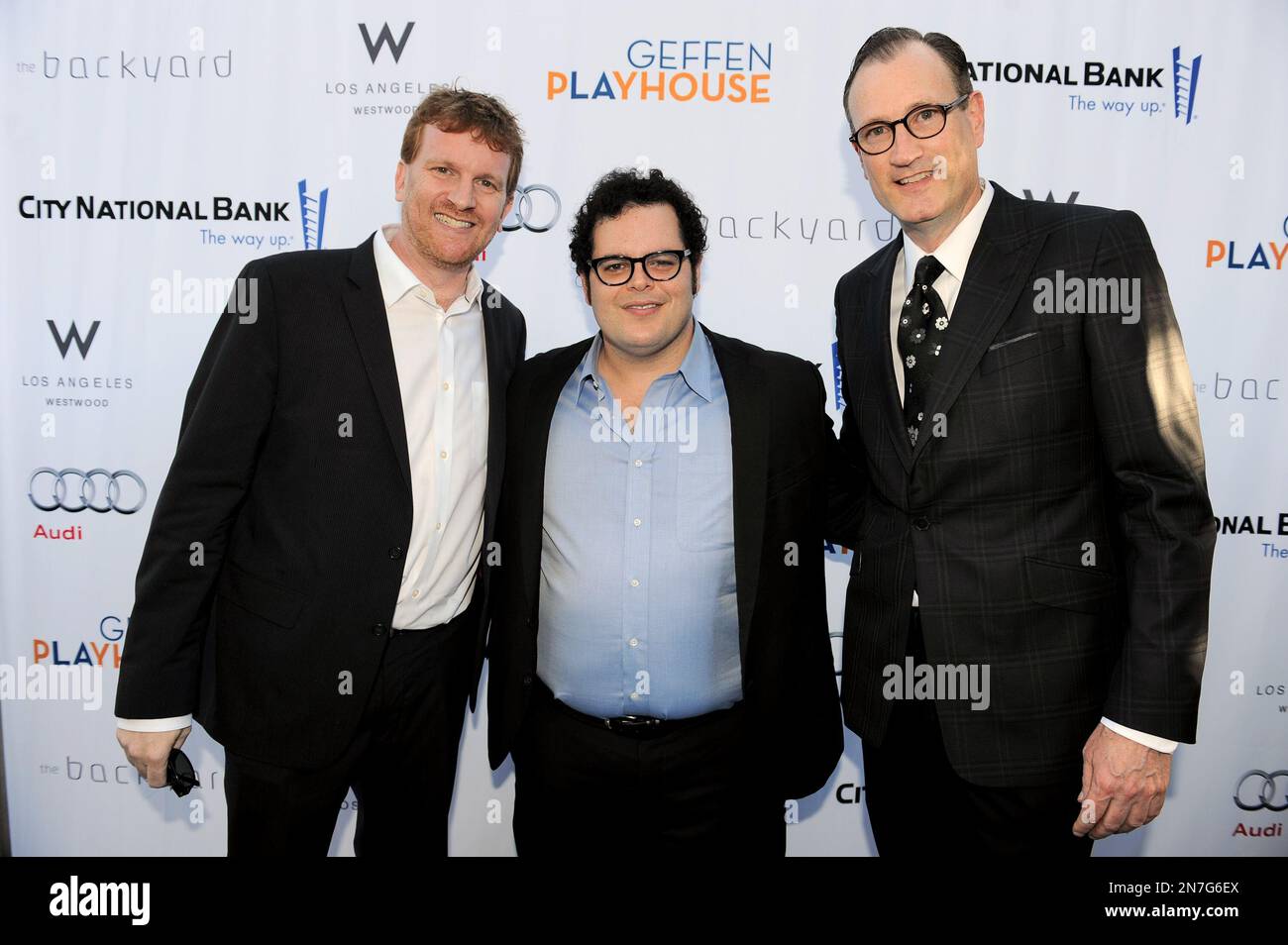 From left, Gil Cates Jr., Josh Gad and Geffen Playhouse managing ...