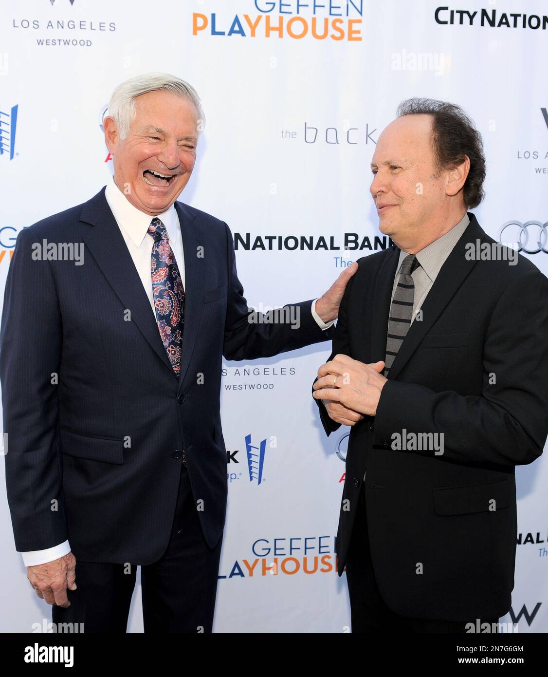 Bruce Ramer, left, and Billy Crystal attend the Backstage at the Geffen ...