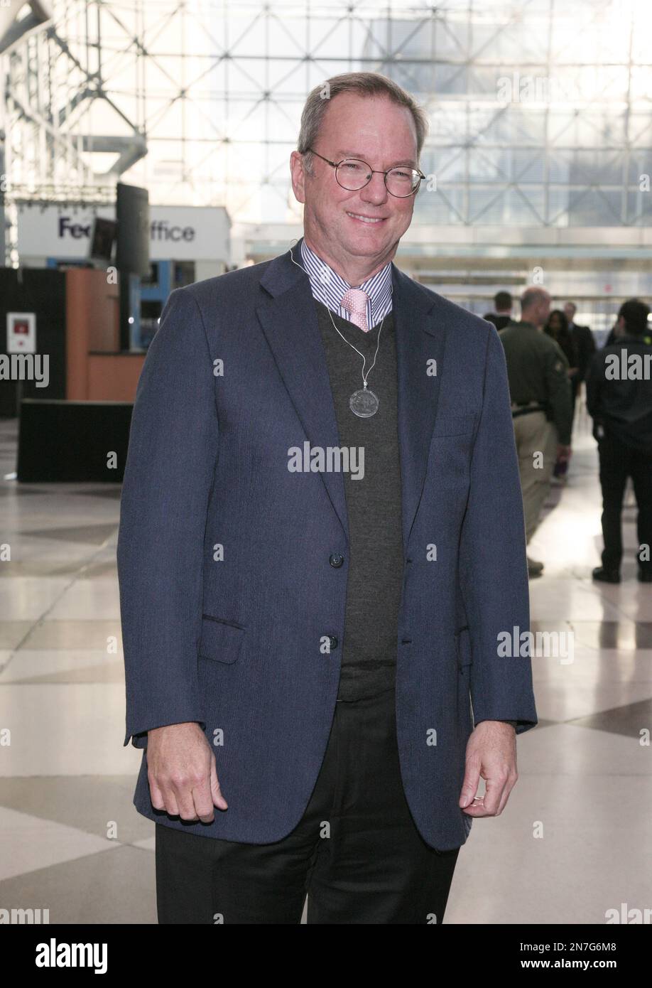 Executive chairman of Google Eric Schmidt attends the Robin Hood ...