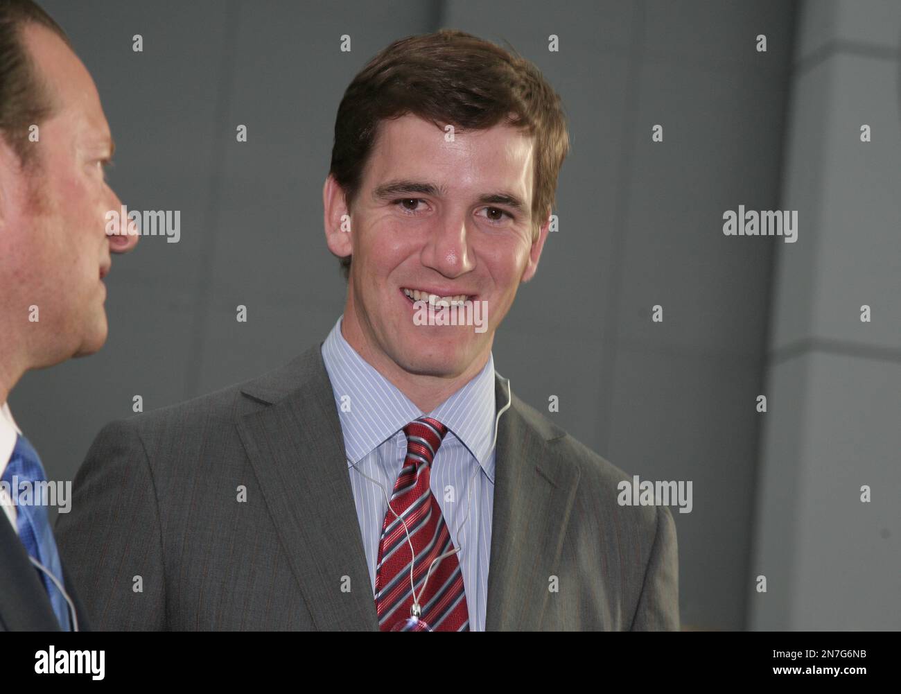 New York Giants quarterback Eli Manning attends the Robin Hood Benefit ...