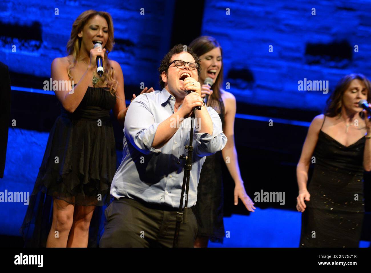 EXCLUSIVE CONTENT - Josh Gad, second from left, performs during the ...