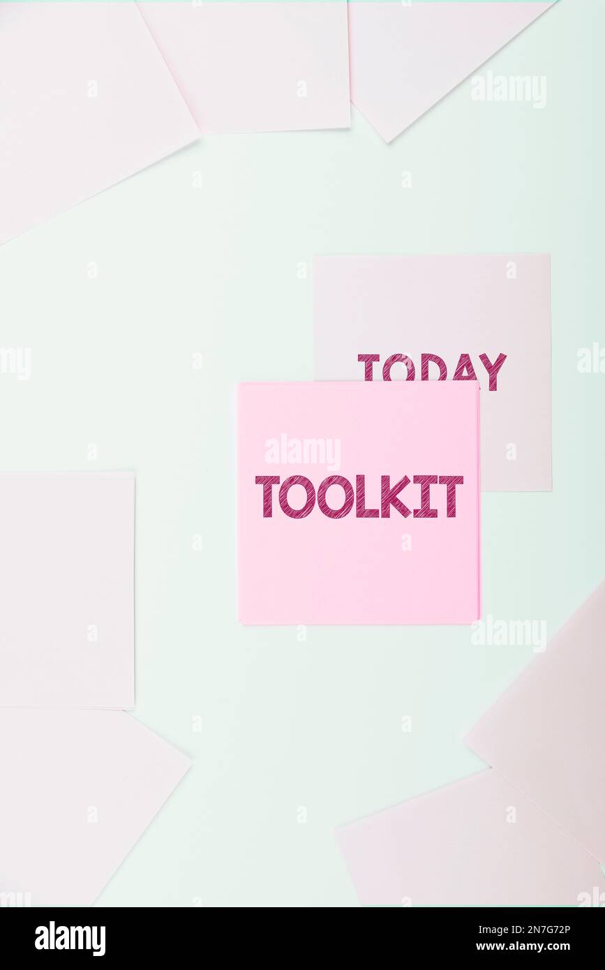 Inspiration showing sign Toolkit. Business idea set of tools kept in a ...