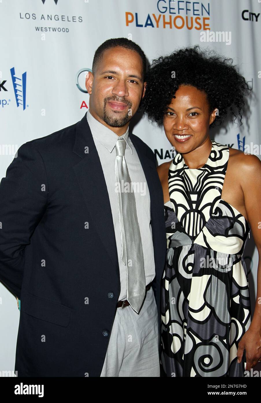Geffen board members Jason Lee, left, and Yvonne Lee arrive at the ...