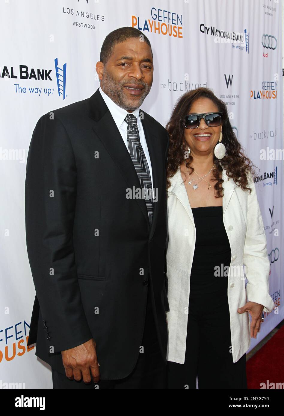 Norm Nixon, left, and Debbie Allen arrive at the Backstage at the ...