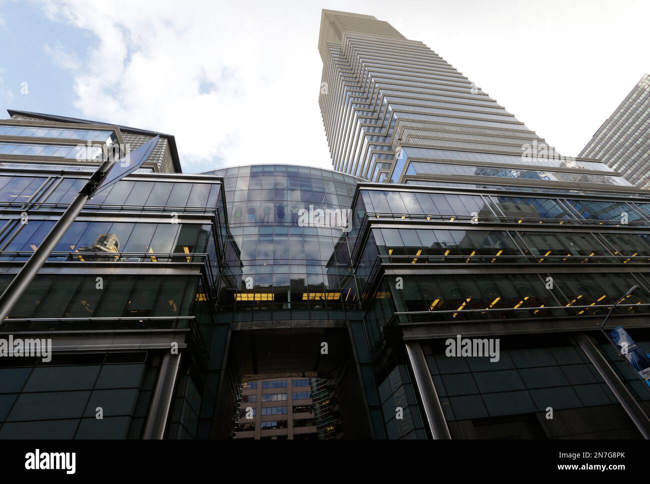 FOR STORY BY RYAN NAKASHIMA - The Bloomberg LP Tower, which houses ...