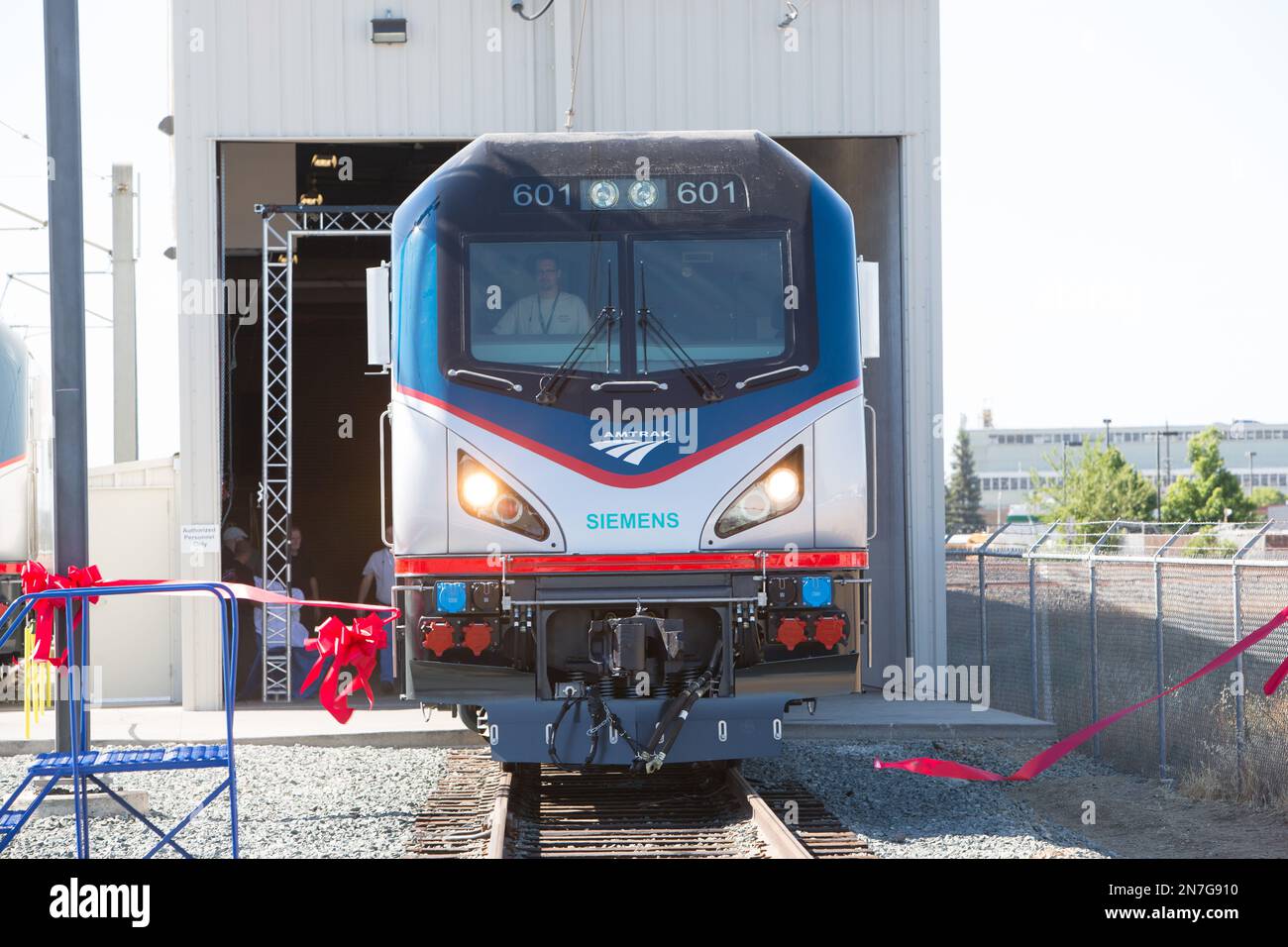 A first voyage for a new locomotive during the unveiling of Siemens ...