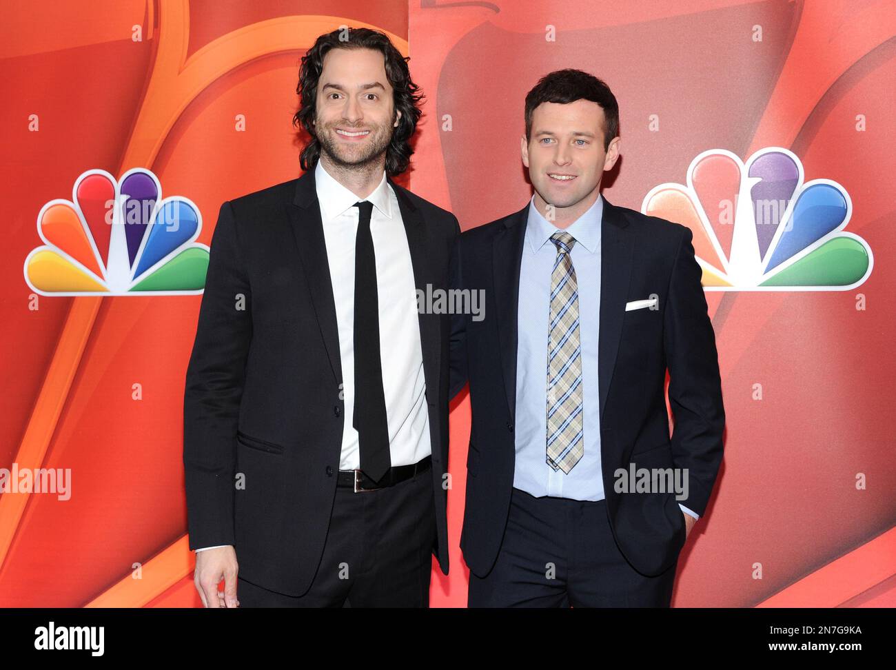 Actors Chris D'Elia, left, and Brent Morin from "Undateable" attend the ...