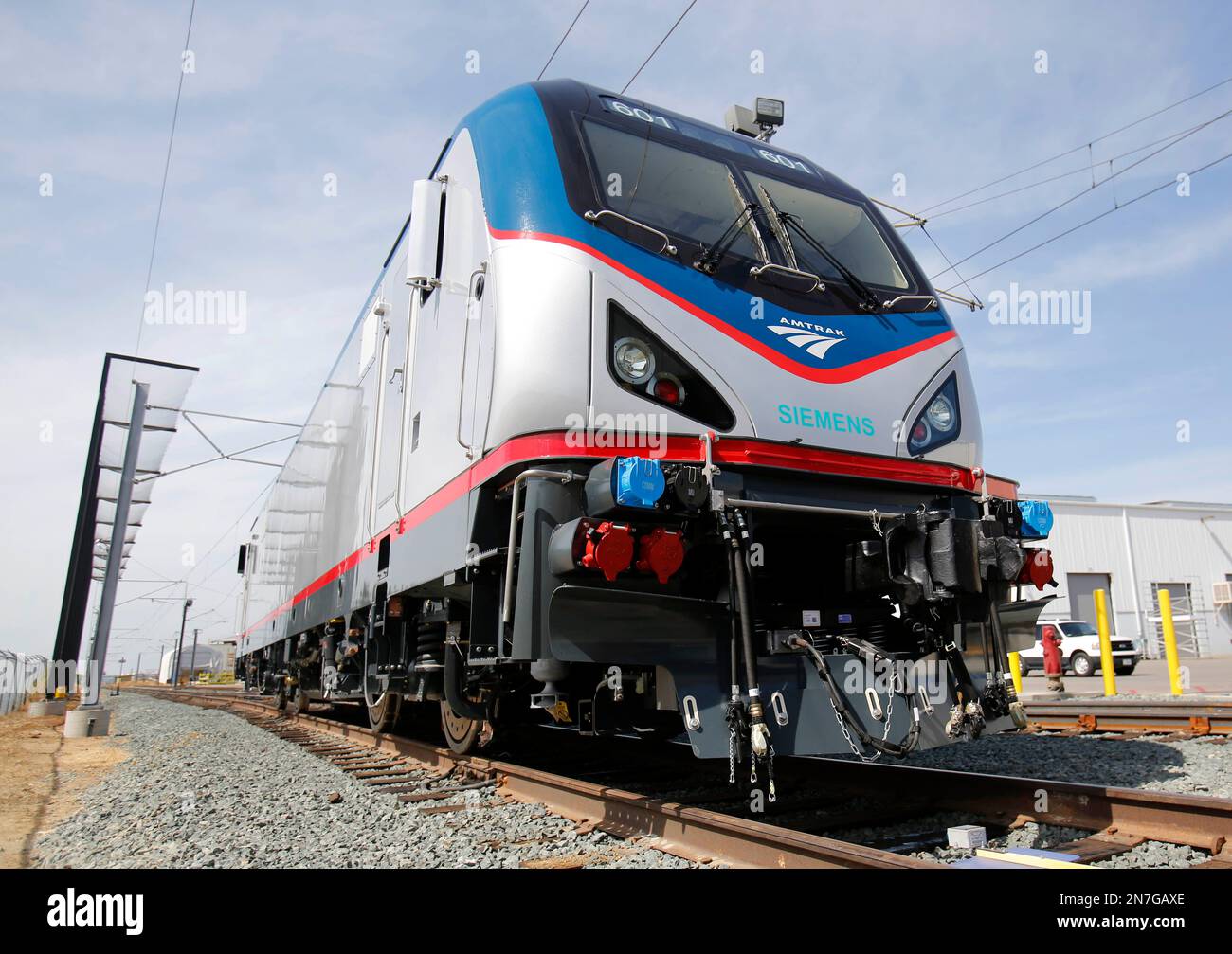 In this photo taken Saturday, May 11, 2013, is one of the new Amtrak ...