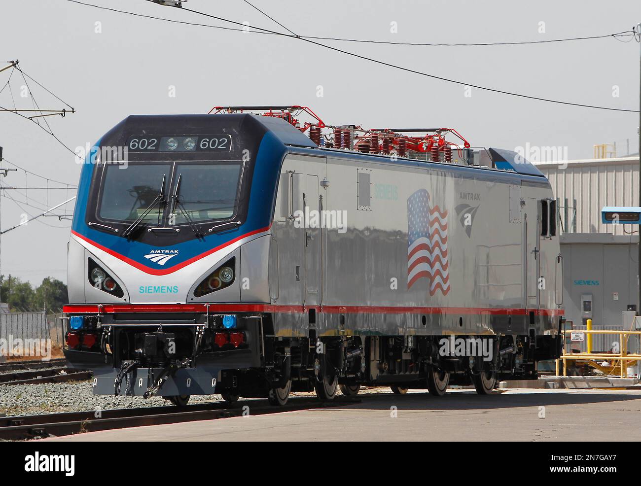 In this photo taken Saturday, May 11, 2013, is one of the new Amtrak ...