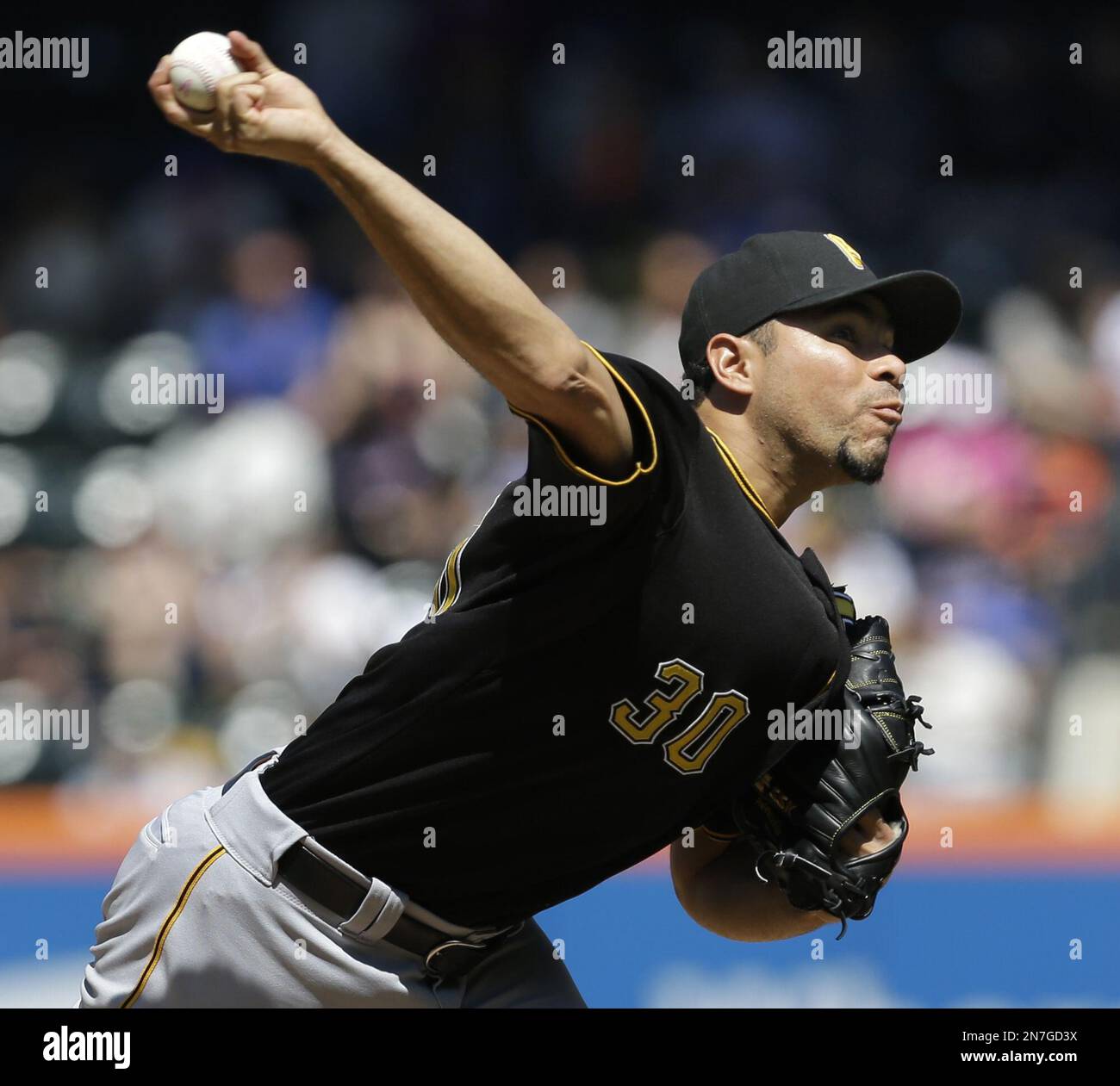 Pittsburgh Pirates pitcher Jeanmar Gomez throws during the fifth inning ...