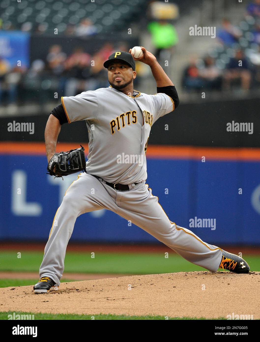 Pittsburgh Pirates starting pitcher Francisco Liriano (47) throws ...