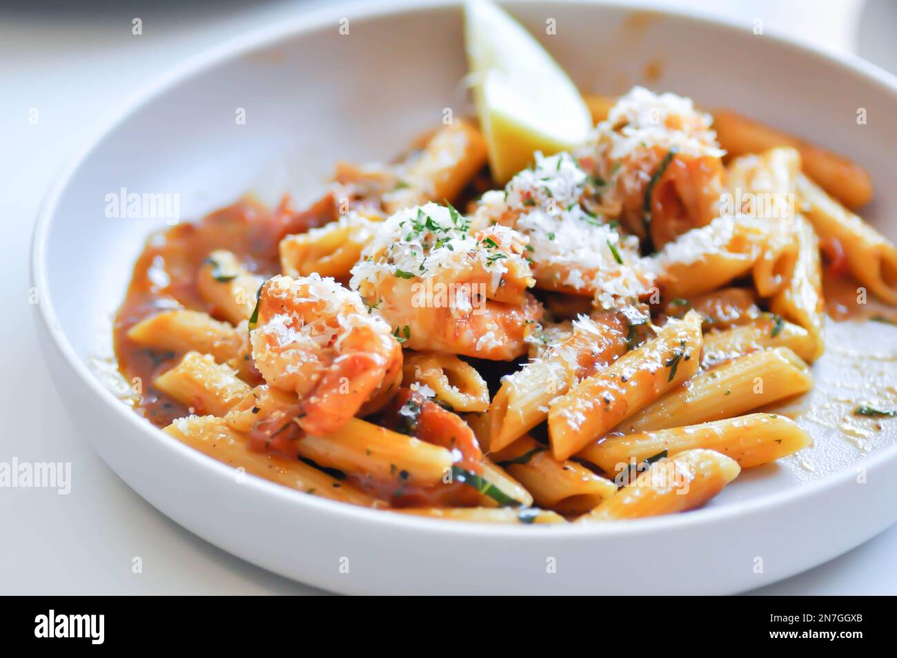 prawn pasta, prawn penne or shrimp pasta or penne prawn with tomato ...