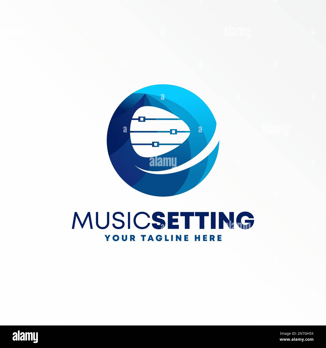 Letter or word E with Audio mixer setting and guitar pick cutting image ...