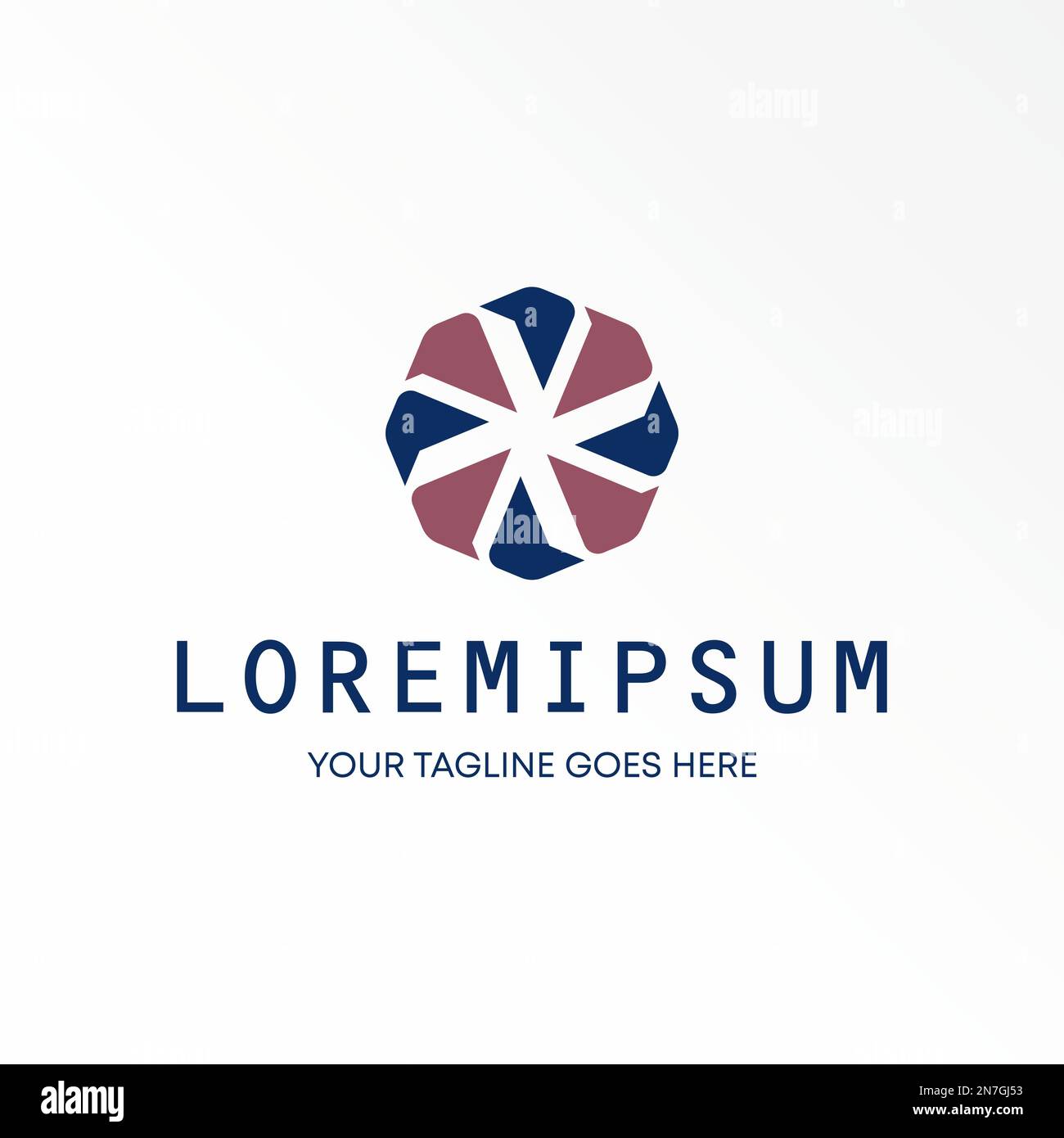 simple and unique Octagonal with Cut circle image graphic icon logo design abstract concept ...