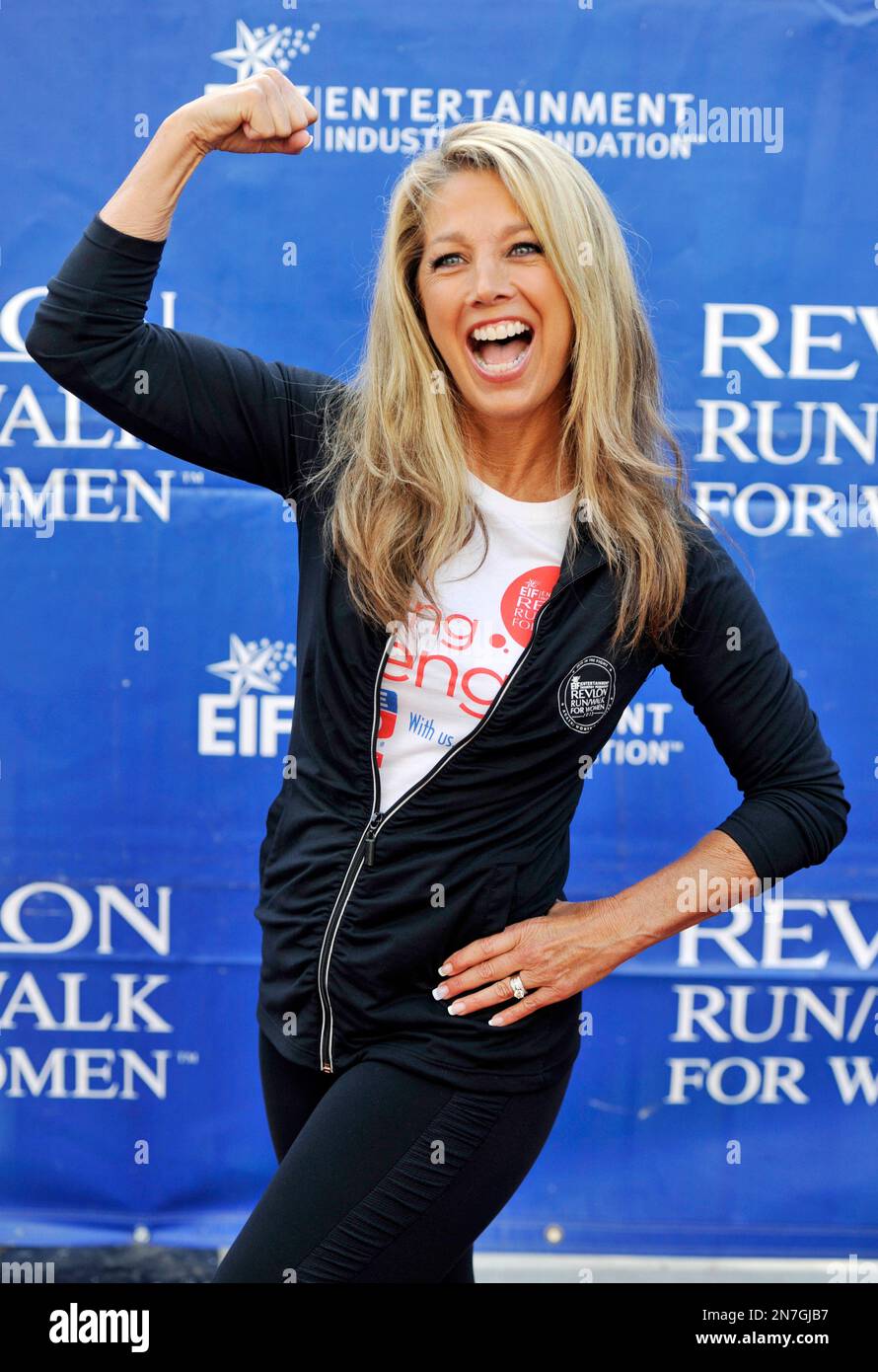 Fitness instructor Denise Austin poses at the 20th Annual EIF Revlon ...