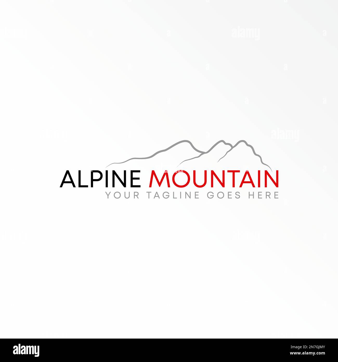 simple and unique line art Mountain image graphic icon logo design abstract concept vector stock ...