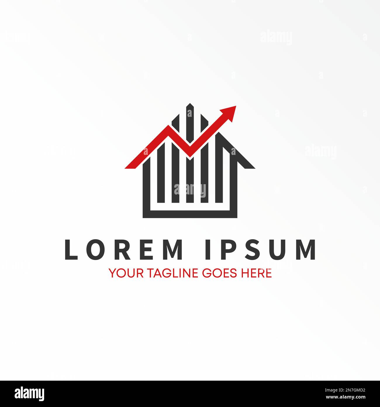 Home Or House Line And Arrow Trading Chart Image Graphic Icon Logo