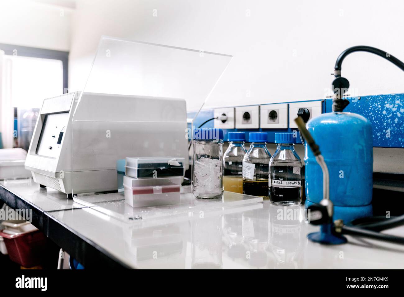 Inside a Biology Laboratory Front View Stock Photo - Alamy