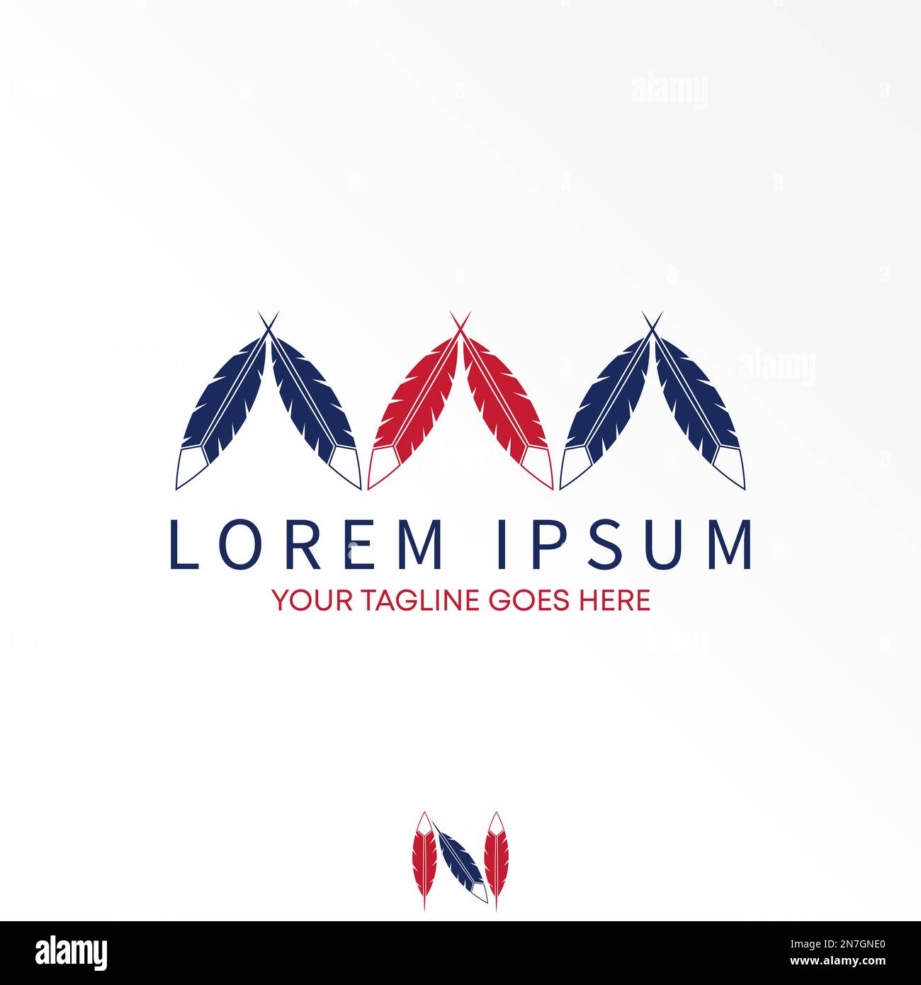 Simple and unique Bird feathers Indian image graphic icon logo design abstract concept vector ...