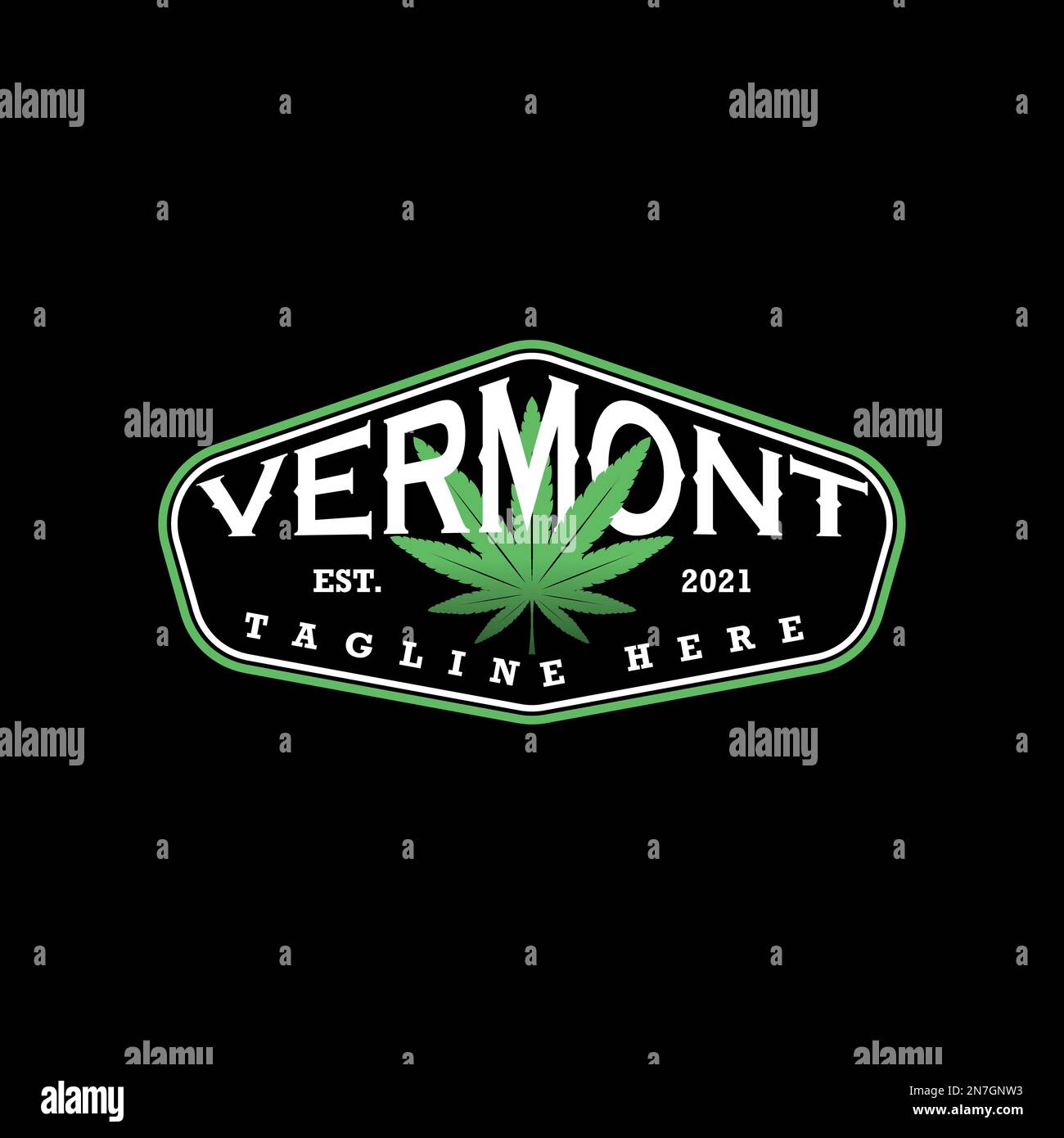 Marijuana or cannabis in circle ellipse hexagon emblem image graphic ...