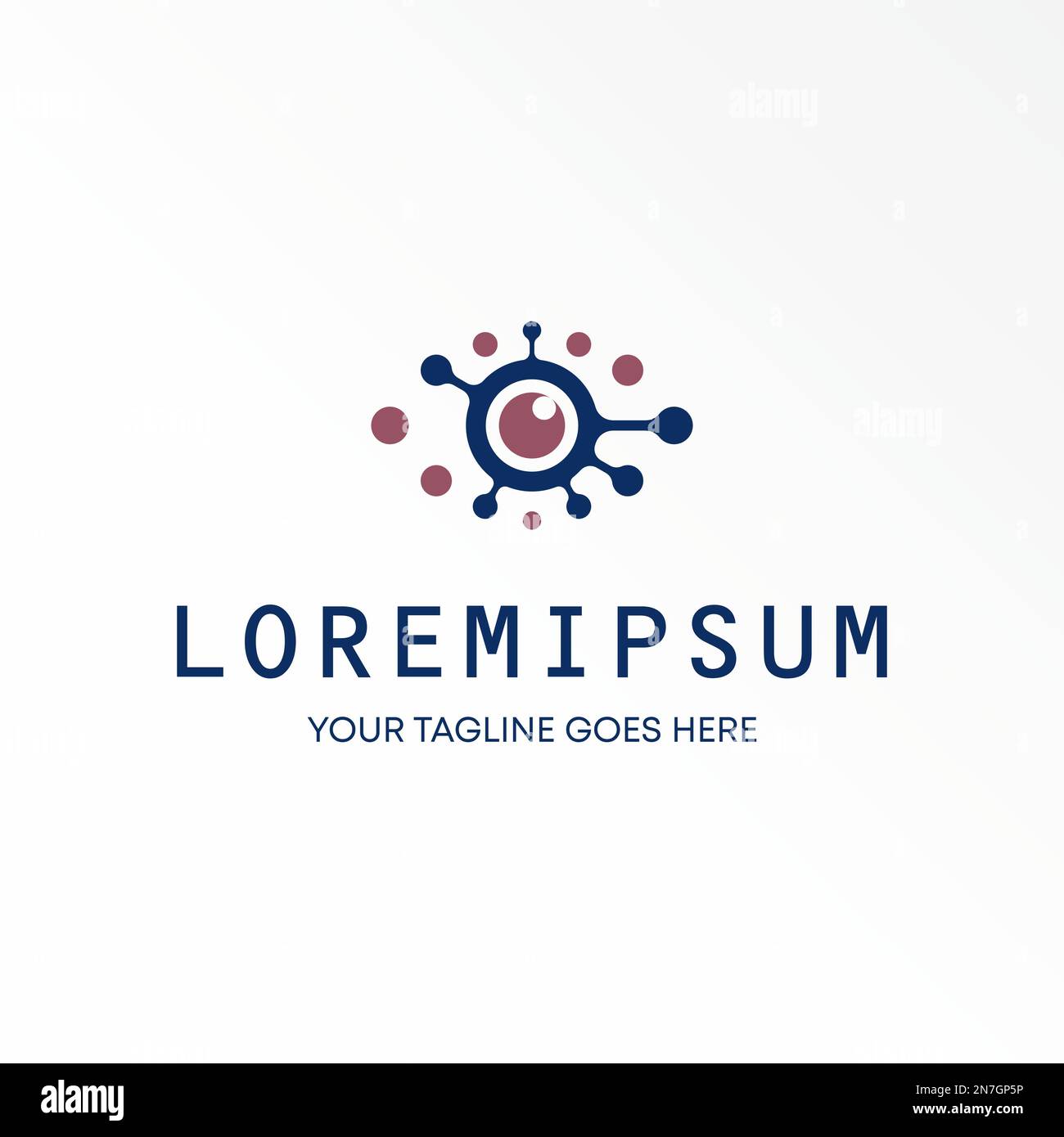 Simple and unique Eye by tech Dot line image graphic icon logo design ...