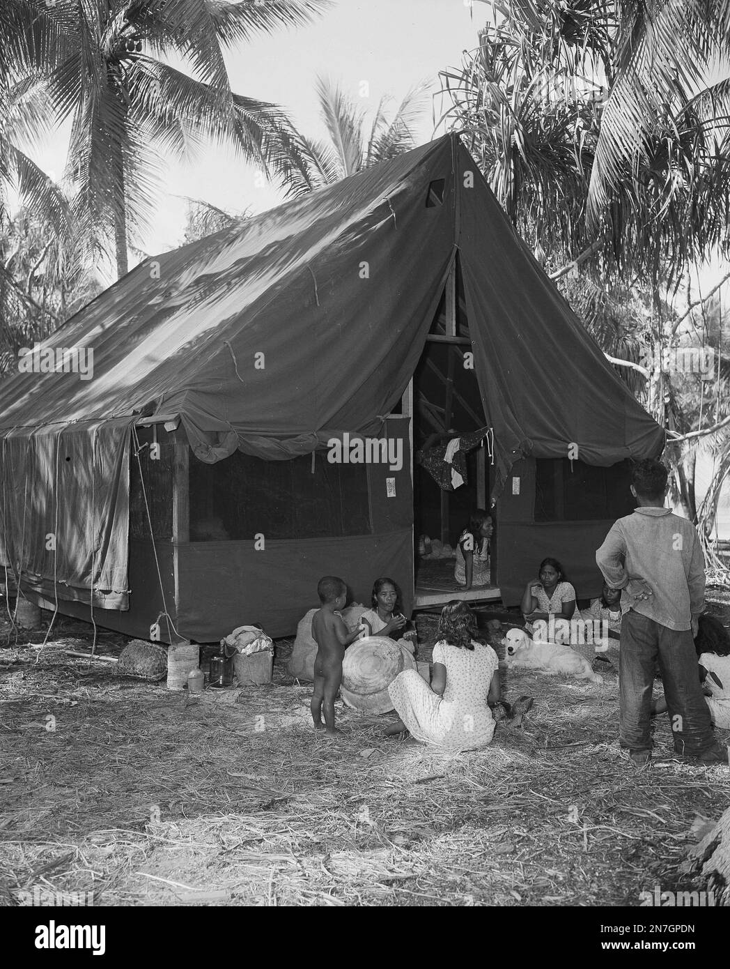 Native people of Bikini Atoll in the Marshall Islands who had to leave ...