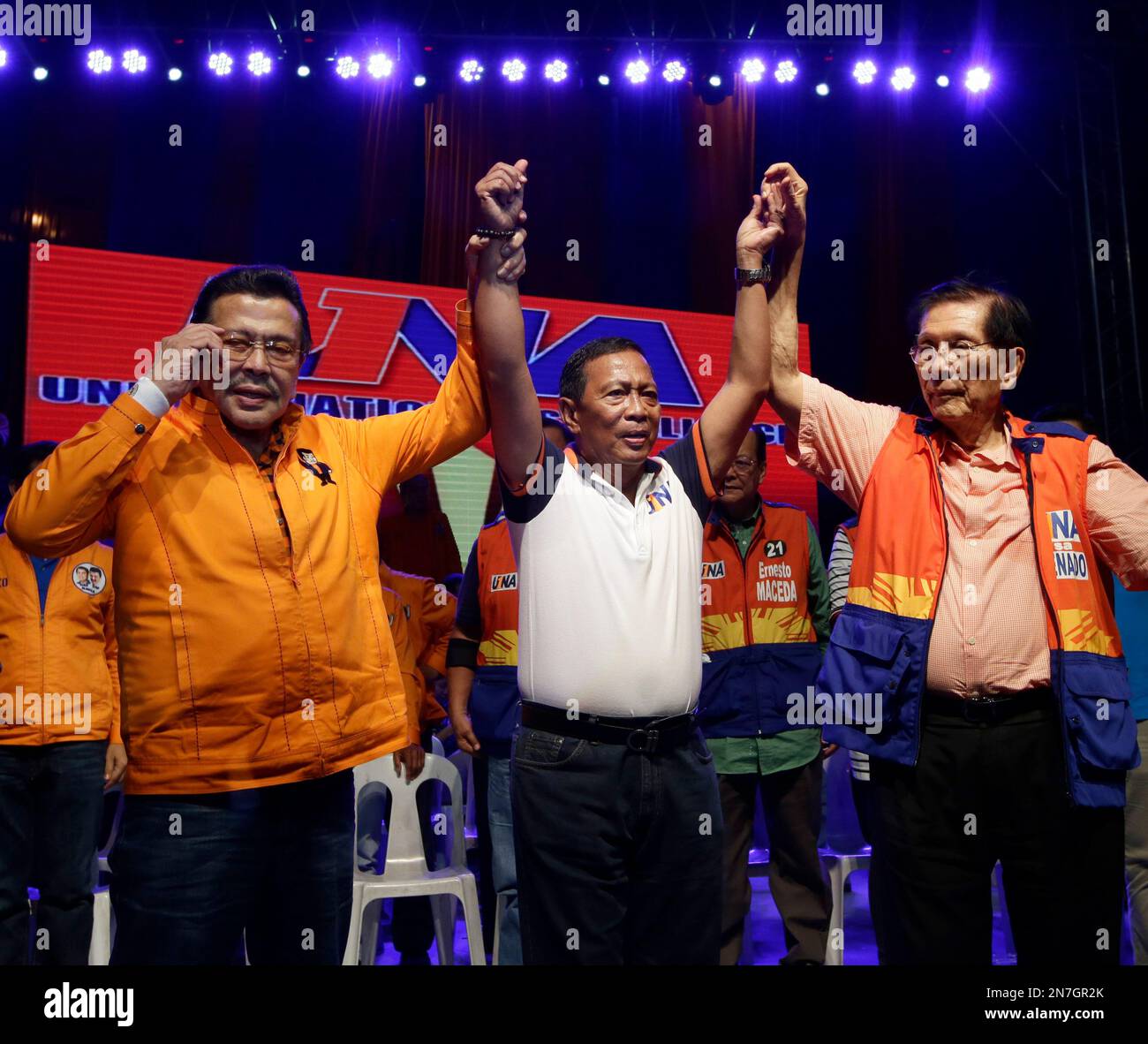 Former Philippine President Joseph "Erap" Estrada, left, and now a ...