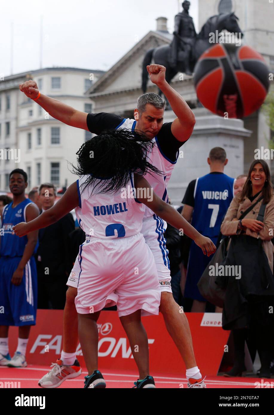 Former Real Madrid basketball player Joe Arlauckas of U.S. right ...
