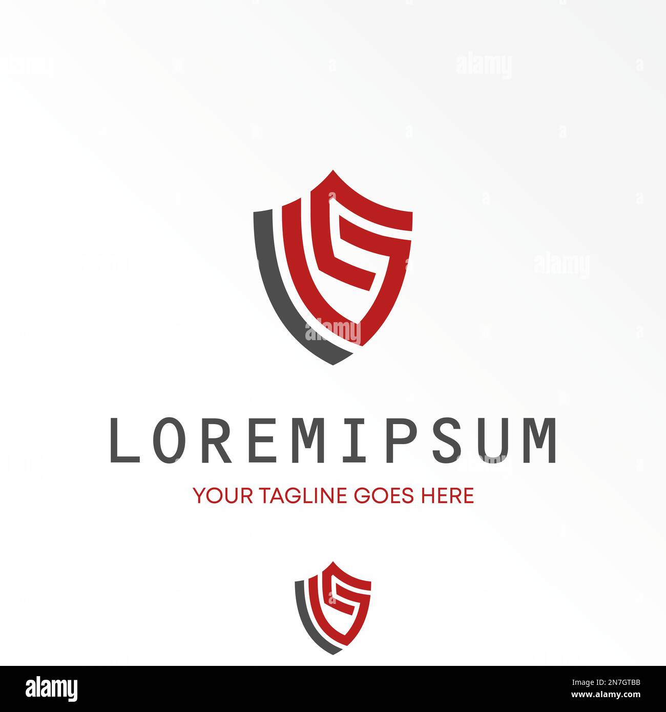 Letter or word LS font in line hexagon guard Shield image graphic icon ...