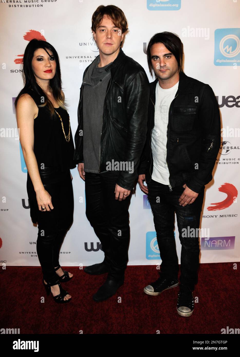 From left, Emma Anzai, Shimon Moore and Mark Goodwin arrive at the NARM ...