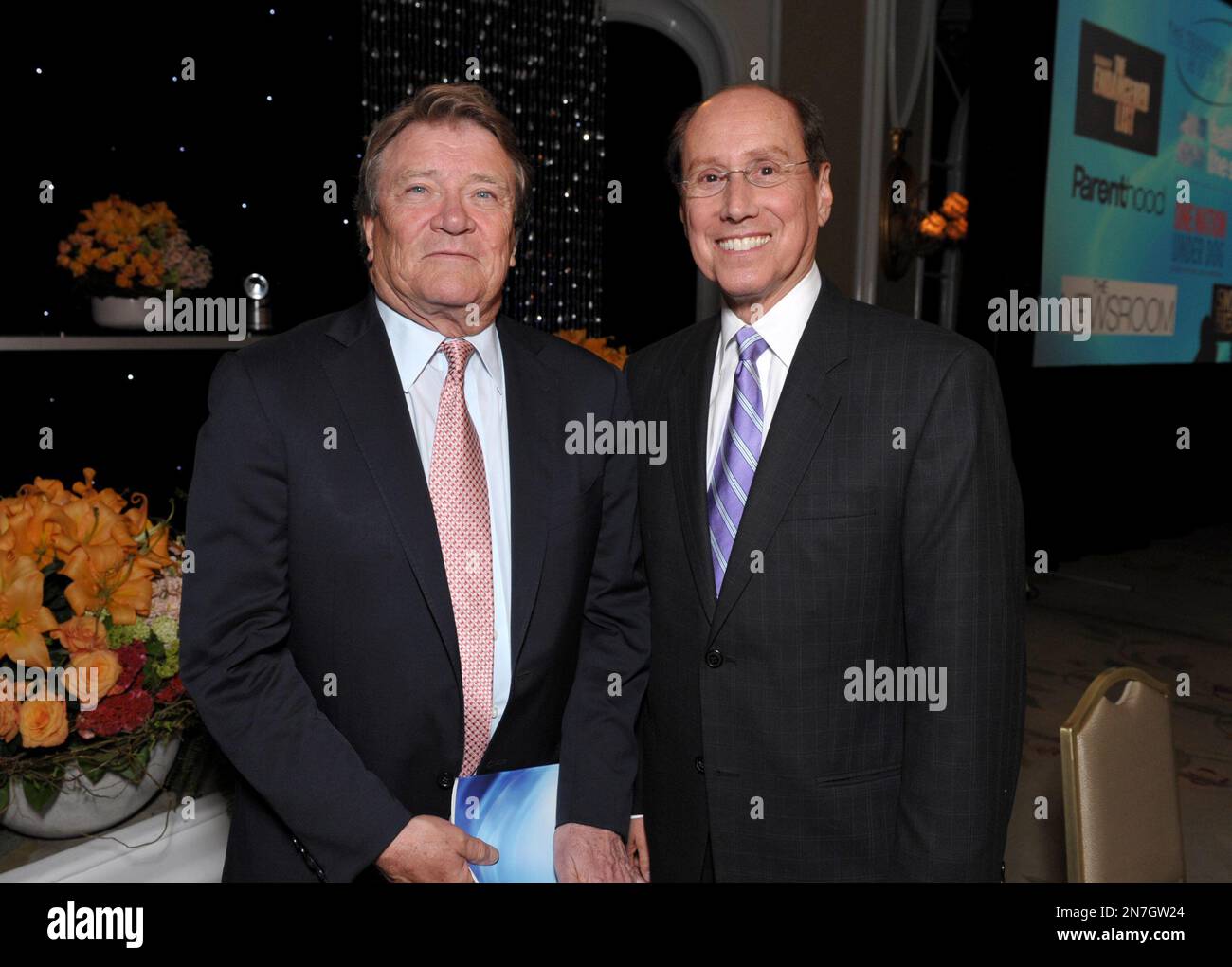 Steve Kroft, left, and Academy COO Alan Perris attend the Academy of ...
