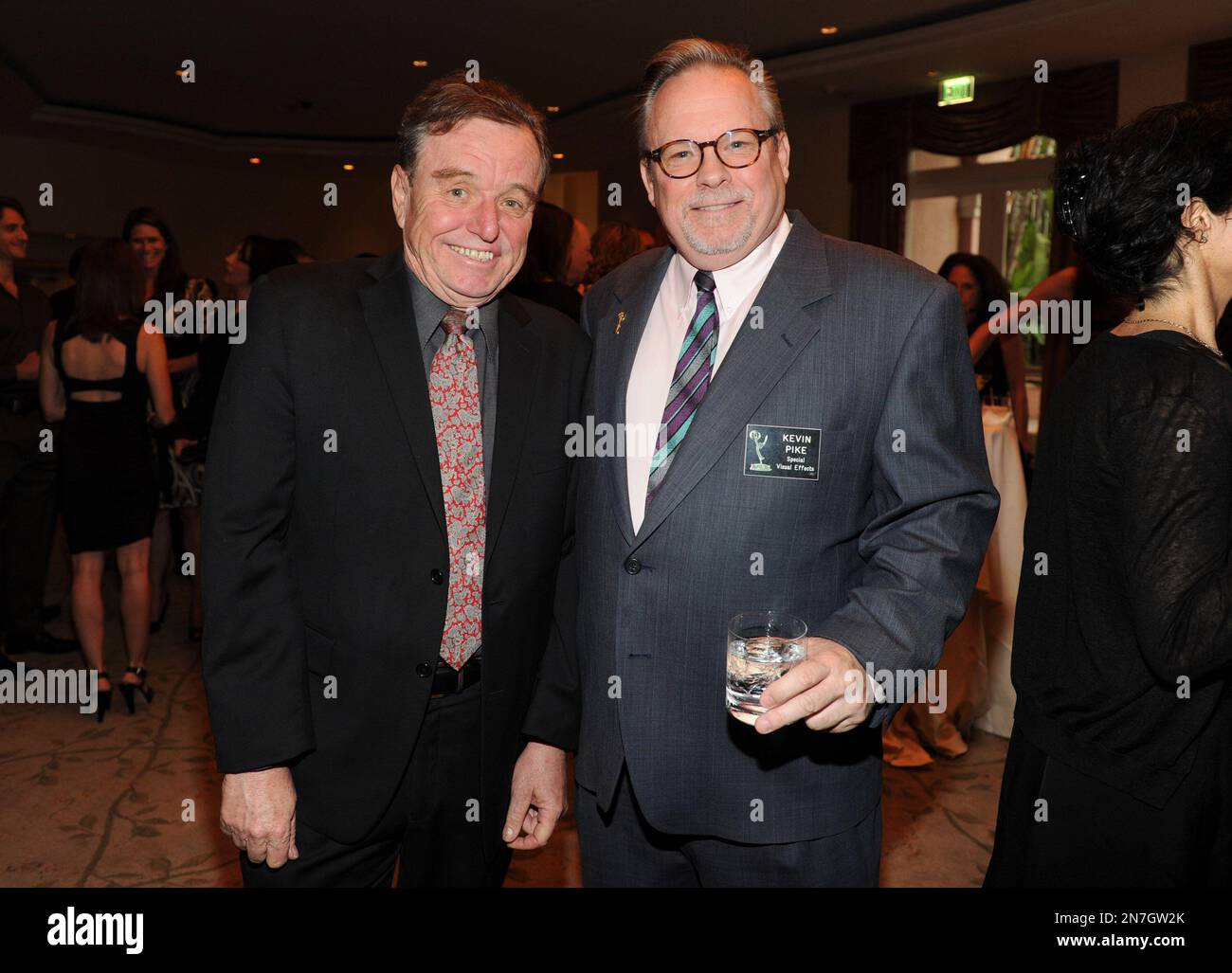 Jerry Mathers, left, and Kevin Pike attend the VIP reception at the ...