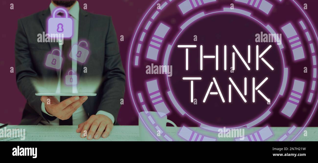 Text caption presenting Think Tank. Internet Concept Thinking of ...