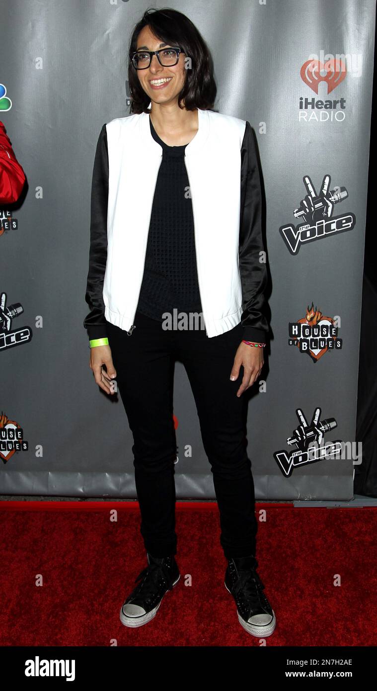 Michelle Chamuel arrive at "The Voice" season 4 red carpet event at the ...