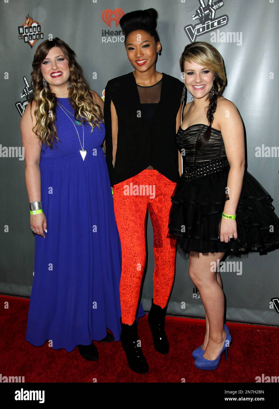 Sarah Simmons, left, Judith Hill, center, Amber Carrington pose from ...