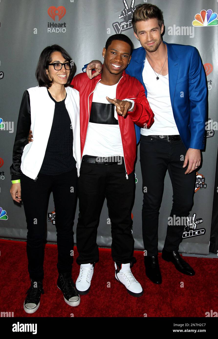 Michelle Chamuel, left, Vedo, center, and Josiah Hawley from Team Usher ...