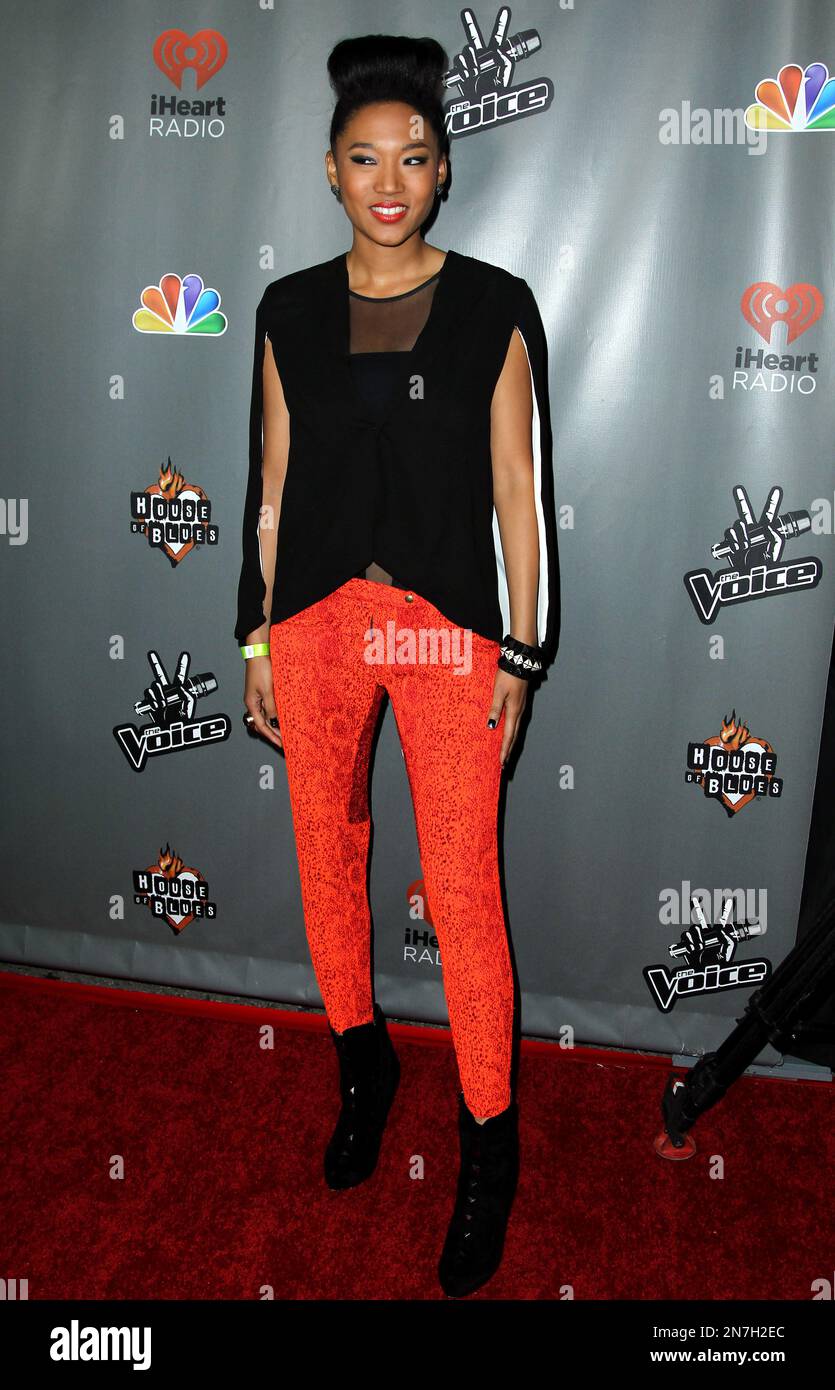 Judith Hill arrives at "The Voice" season 4 red carpet event at the ...