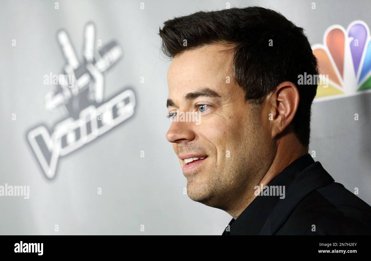 Carson Daly arrives at "The Voice" season 4 red carpet event at the ...
