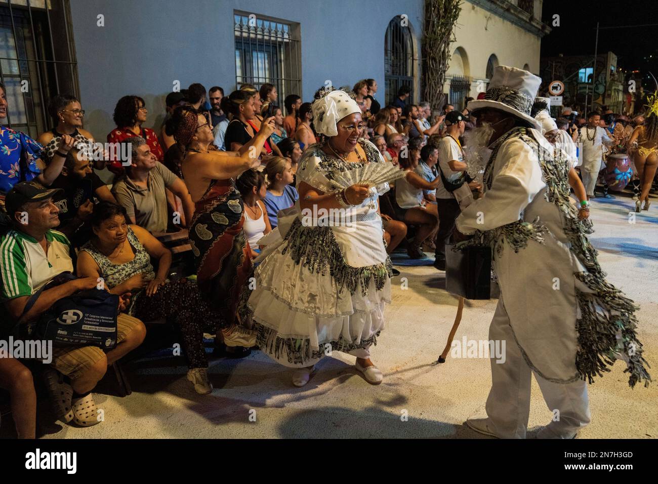 Candombe dancers perform during "Las llamadas" carnival parade in ...