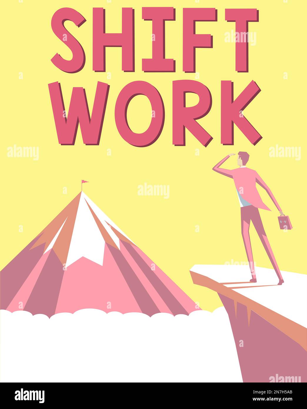 Text caption presenting Shift Work. Word Written on work comprising ...