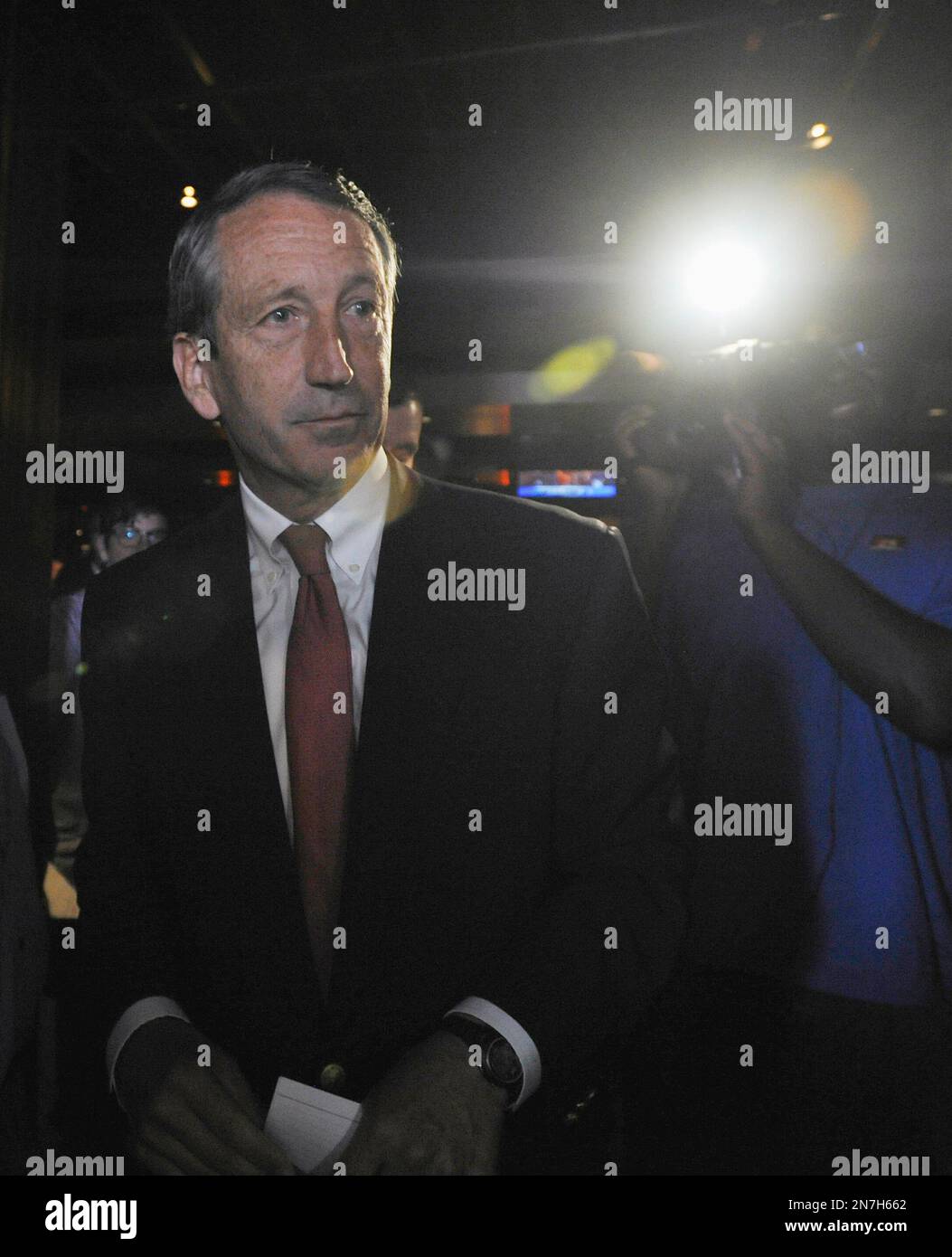 Former South Carolina Gov. Mark Sanford arrives to give his victory ...