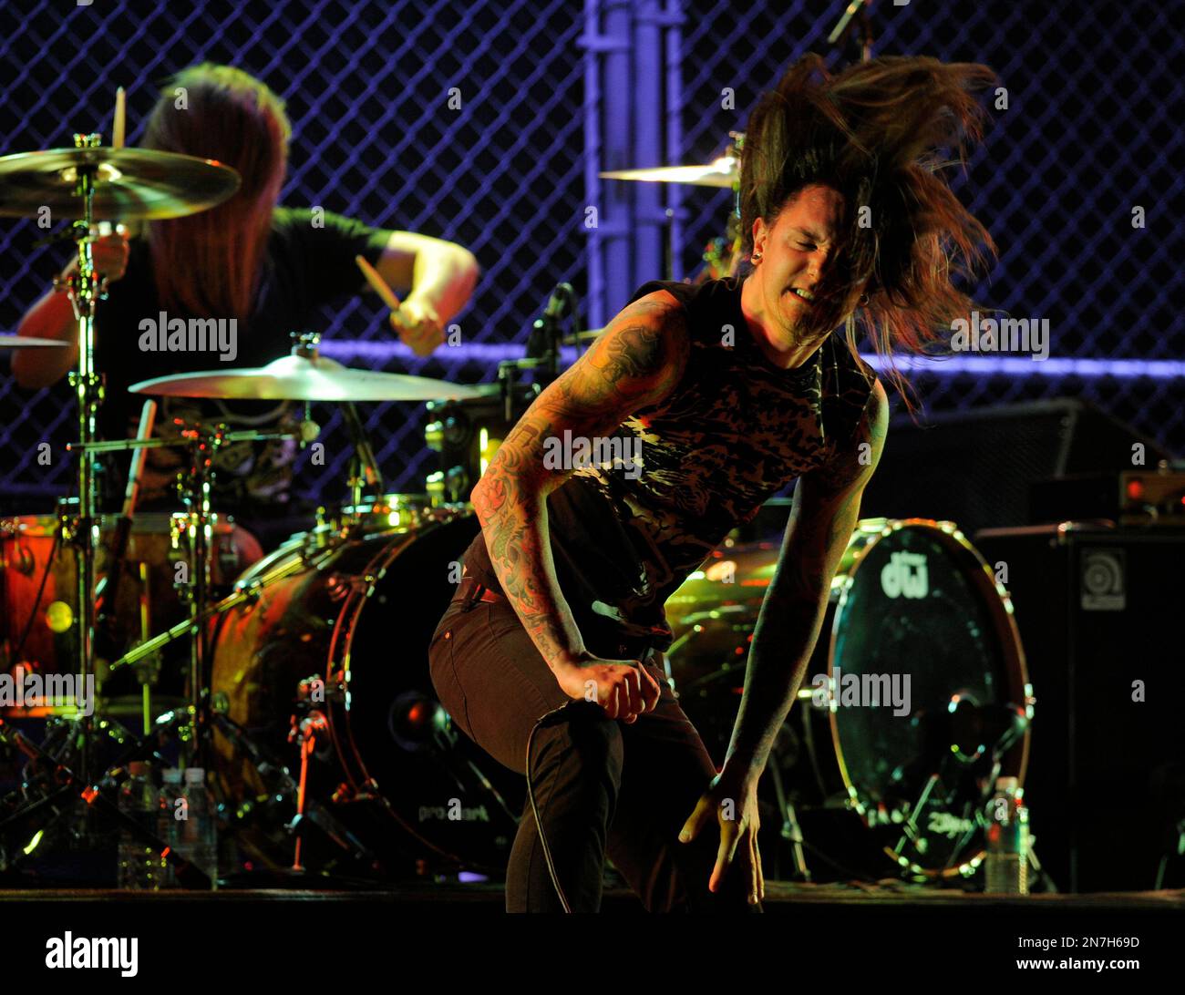 Tim Lambesis of As I Lay Dying performs at the second annual Revolver ...