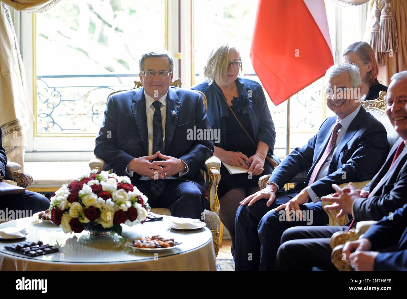 French National Assembly President Claude Bartolone, right, and Polish ...